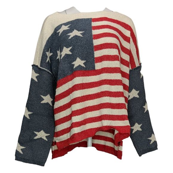 Peace Love World | Sweaters | Peace Love World Womens Sz L Patriotic ...